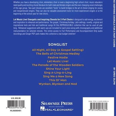 Let Music Live! Energetic and Inspiring Chorals for 2-Part | Reverb