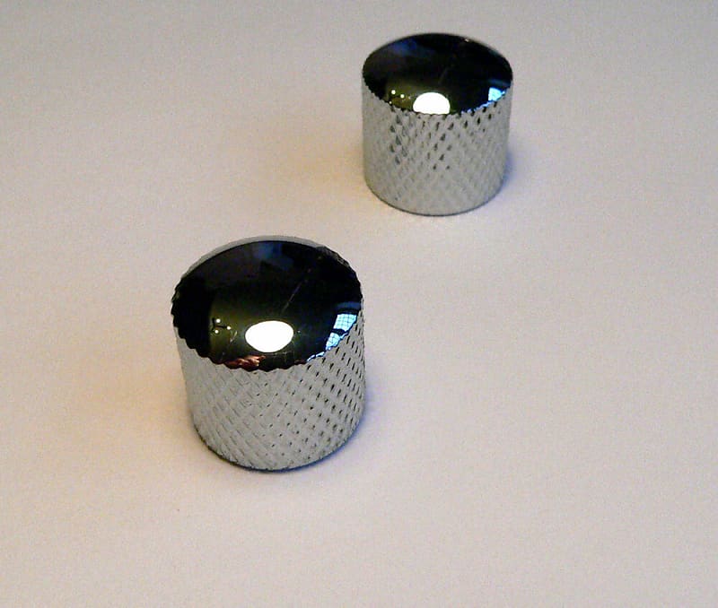 Chrome tone & volume domed knob set for Telecaster Tele | Reverb UK