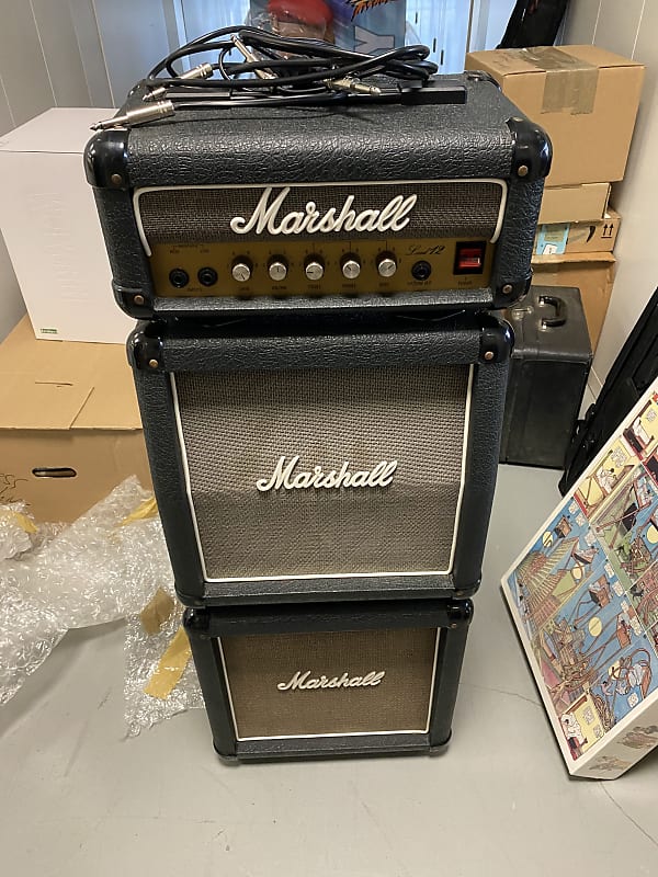 Marshall Lead 12 Mini Stack 1980s with RARE Grey Cloth! | Reverb