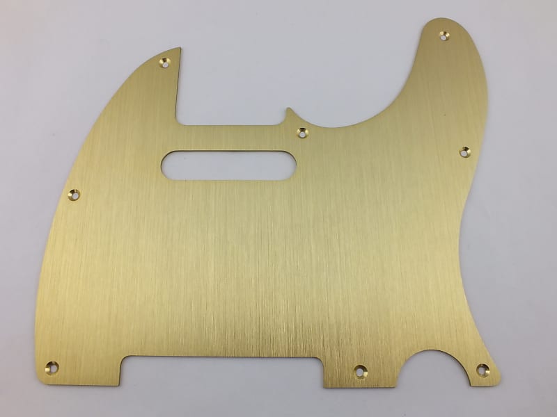 Anodised Brushed Gold Aluminium Telecaster Scratch Plate | Reverb