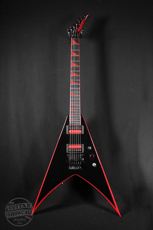 Jackson Masterbuilt Custom King V [Mike Shannon] [Black+Red] | Reverb