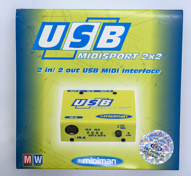 Midisport 2x2 USB Midi Interface | Reverb