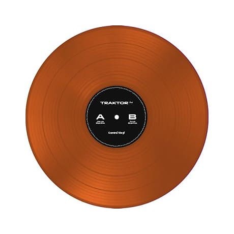Native Instruments Traktor Control Vinyl, Orange Transparent | Reverb