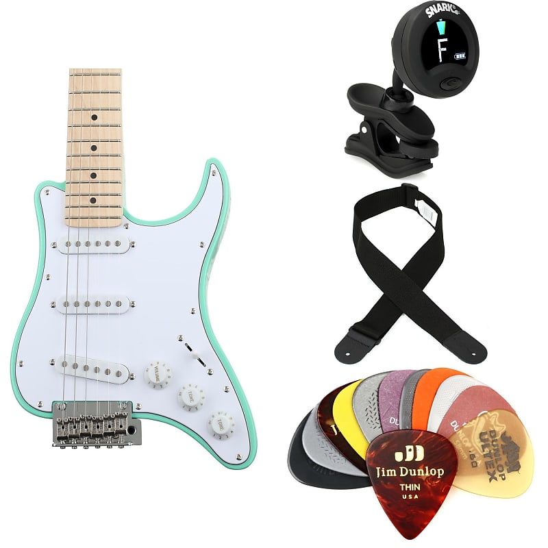 Traveler Guitar Travelcaster Deluxe Essentials Bundle - Surf | Reverb