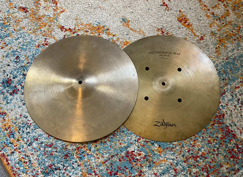 70/80's Zildjian A. 15" Quick Beat Hi Hat Set 1614/1620 | Reverb