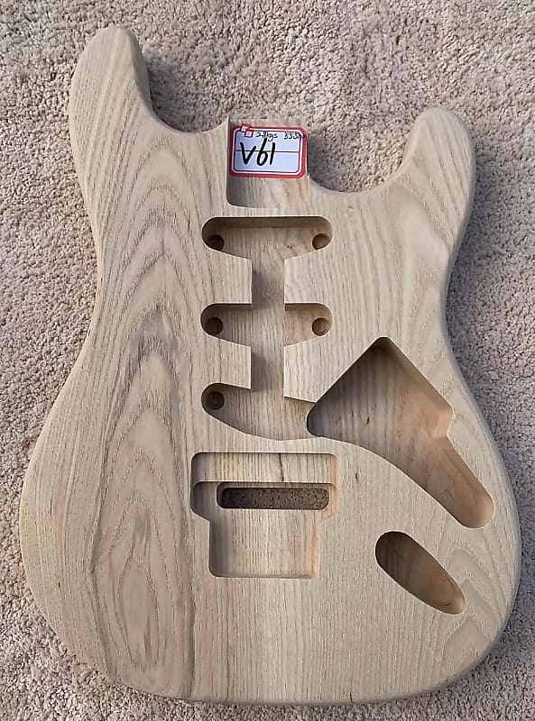 Unfinished Stratocaster Strat Style Ash Wood Guitar Solid | Reverb