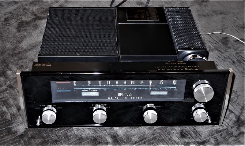 McIntosh MR 77 tuner made in the 1970s has a black & chrome | Reverb