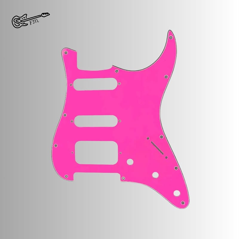 4 Ply Pink Strat HSS 11 Screw Holes Style Pickguard (Fits | Reverb