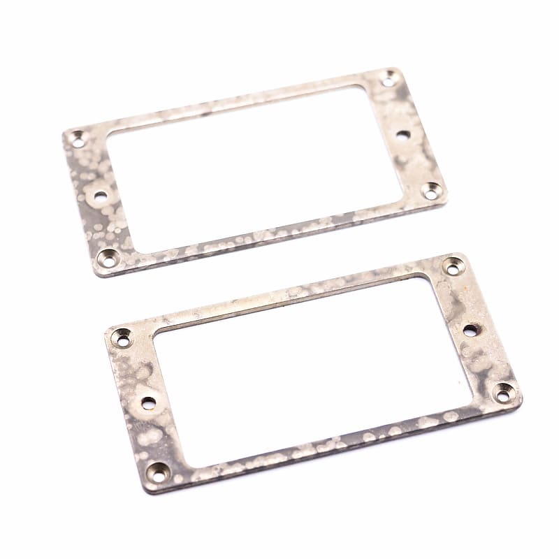 AGP ™ - Aged Chrome Flat Bottom Metal Humbucker Ring Set | Reverb