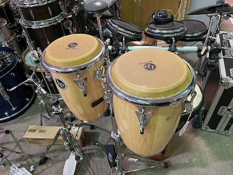 Latin Percussion LP Jr Junior Conga Pair/Set with Stand - | Reverb