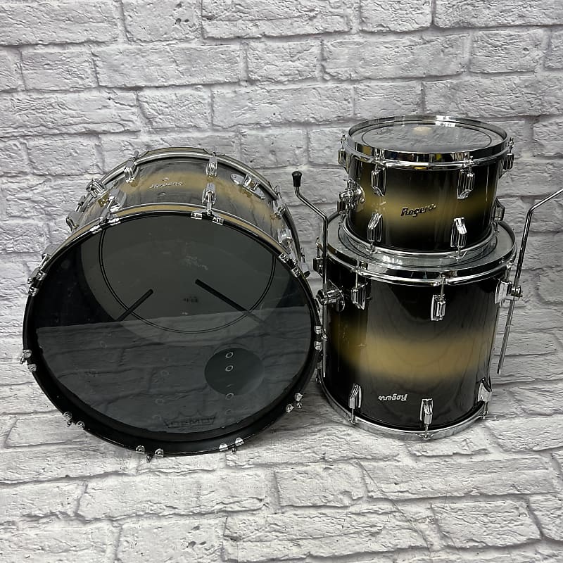 Rogers Holiday 12 16 22 1960s 3pc Drum Kit - Black Gold Duco | Reverb