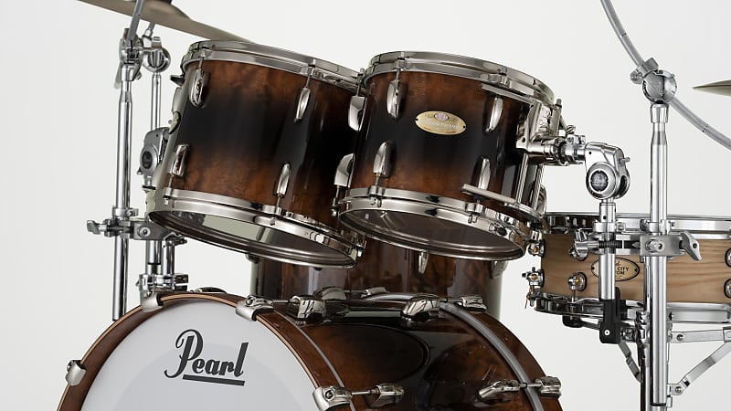 Pearl Masterworks 4-Piece Shell Pack (No HDW) - Reverse Black | Reverb