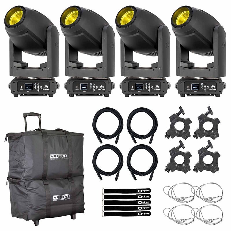 ADJ FOCUS-HYBRID 200W Professional Moving Head Lights 4 Pack | Reverb