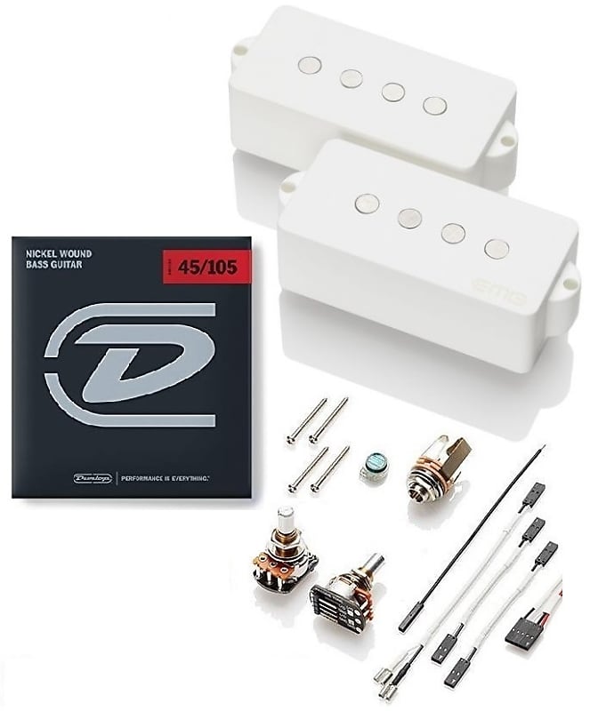 EMG GZR P HZ WHITE PASSIVE GEEZER BUTLER SIGNATURE P BASS | Reverb