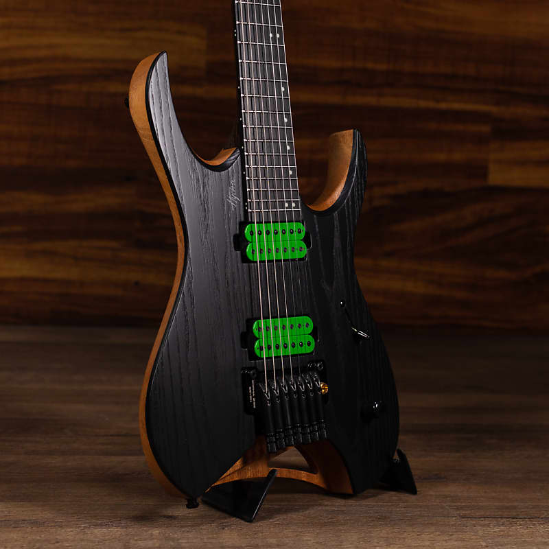 Mayones Hydra Elite PRO 7-String in Gothic Black Ash | Reverb