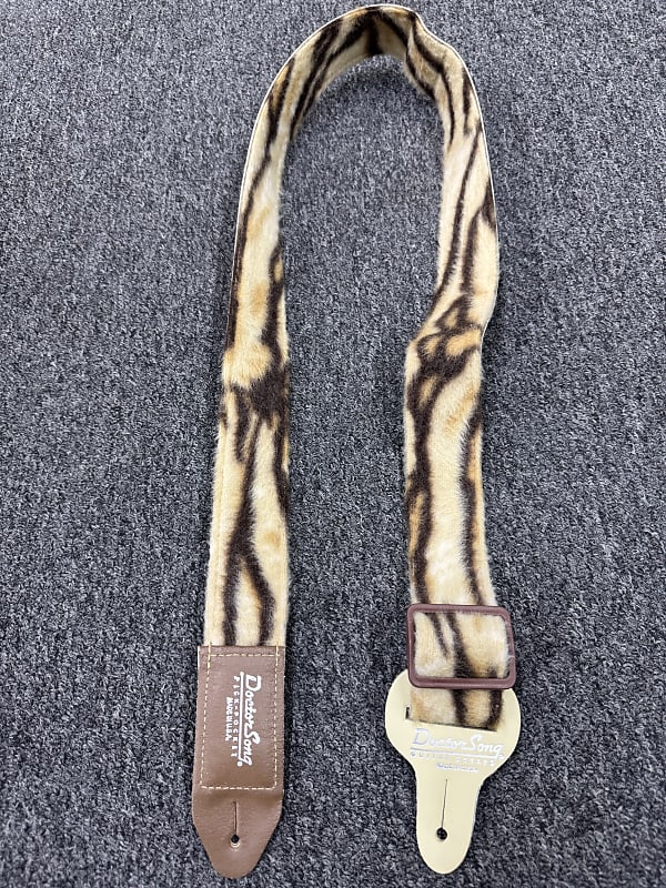 Vintage Doctor Song Vintage Guitar Strap 80s - Faux Fur Fake | Reverb