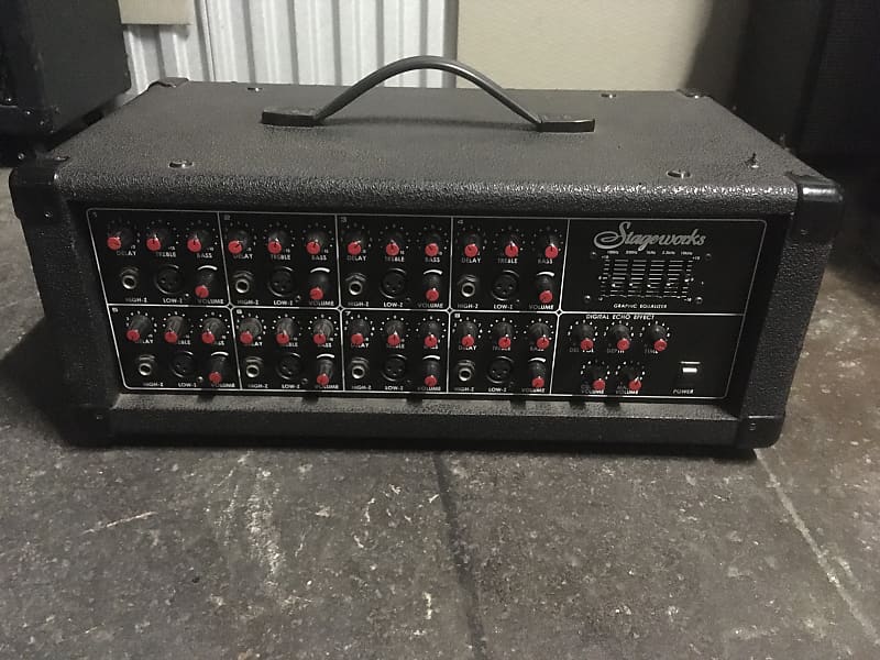 Stageworks LG-8 8-Channel Powered Mixer 200w | Reverb