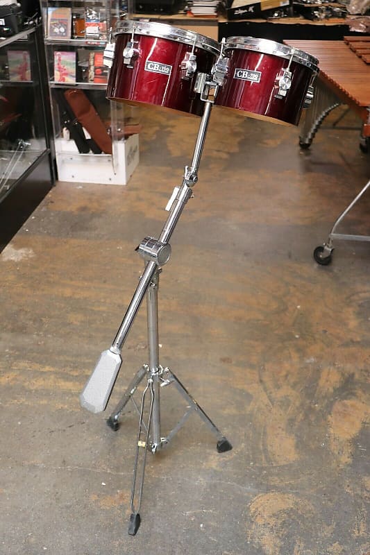 CB 700 8/10" Concert Tom Drums Red w/Stand | Reverb