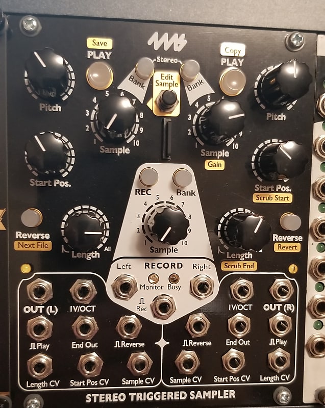 4MS STS Stereo Triggered Sampler Black | Reverb