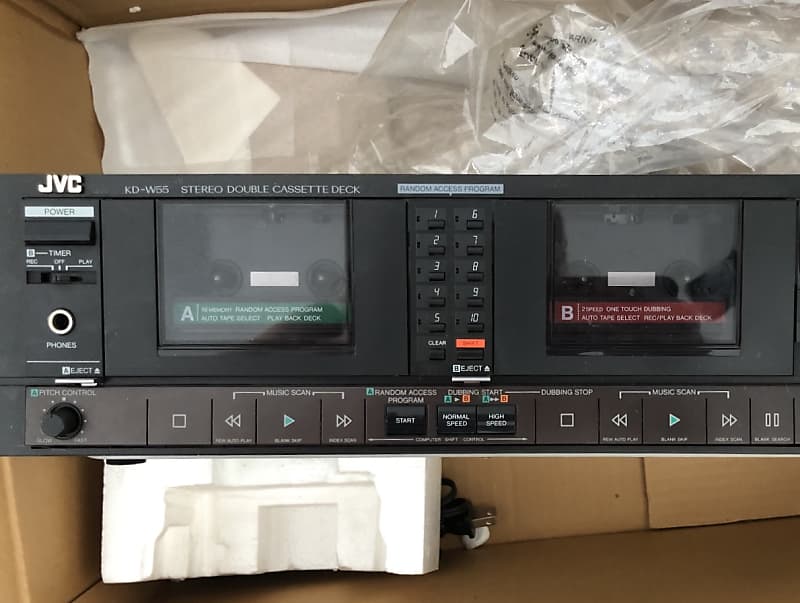 JVC KD-W55 Vintage Programmable Casette Dubbing Deck-Open box | Reverb