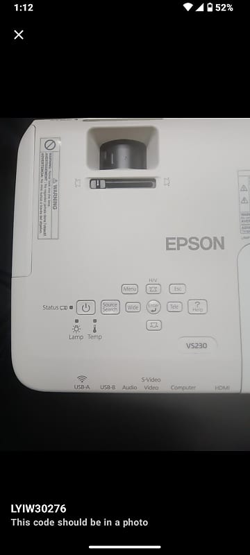 Epson VS230 2014 - Black/White | Reverb