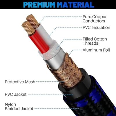 XLR Microphone Cable 4 Feet (6 Pack, Multi Colored), 3 Pin | Reverb