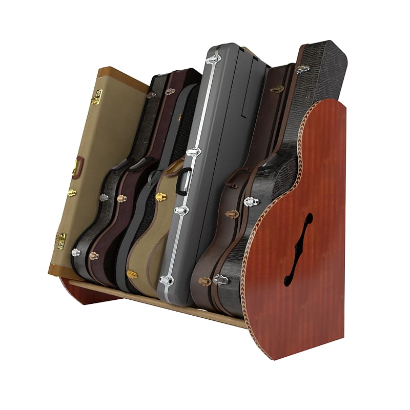 The Studio™ Special Edition Guitar Case Rack | Mahogany/Red | Reverb