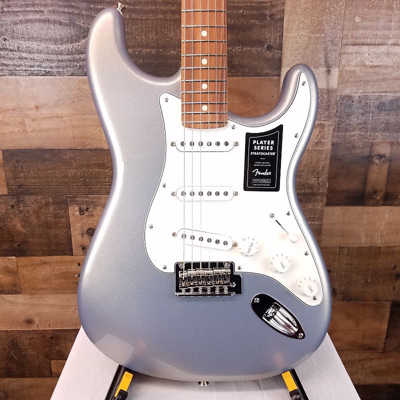 Fender Player Stratocaster Silver Strat, BLEM, Free Ship 498 | Reverb
