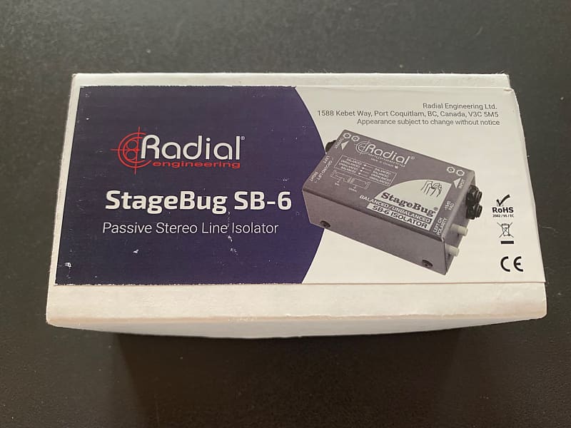 Radial StageBug SB-6 Passive Stereo Line Isolator - Gray / | Reverb