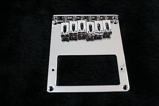 Tele Bridge Chrome 6 saddle String through body style_005 | Reverb