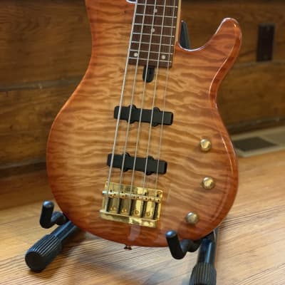 Yamaha BBG5 5 String Jazz Bass w/ Hardshell Case 1997 Amber | Reverb