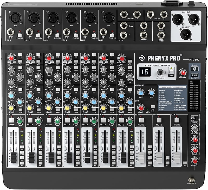 Phenyx Pro PTL-800 Mixer 2024 | Reverb