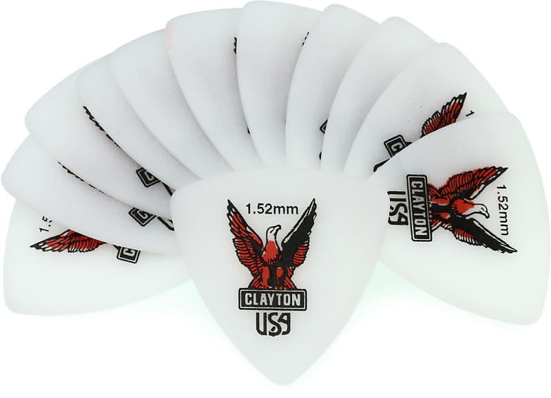 Clayton Acetal Rounded Triangle Picks 12-pack 1.52mm (3-pack) | Reverb