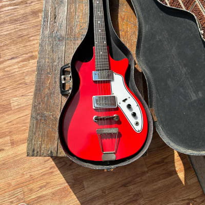 1960s Tosca Thunderstick Short Scale Electric Guitar Red | Reverb