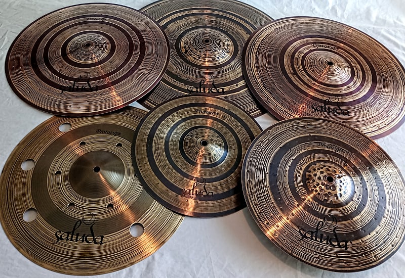 SALUDA DARK THIN PROTOTYPE CYMBAL SET OF 7-Custom-FREE SHIP | Reverb