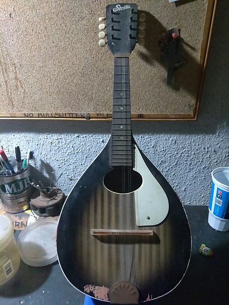 Stella Mandolin 8 String Mandolin 1950s Painted Burst | Reverb