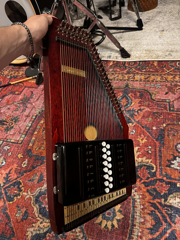 Autoharp Vintage Refurbished - Quilted Transparent Red | Reverb