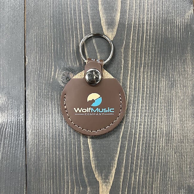 Levy's Double-Sided Leather Key Fob/Pickholder - Brown | Reverb