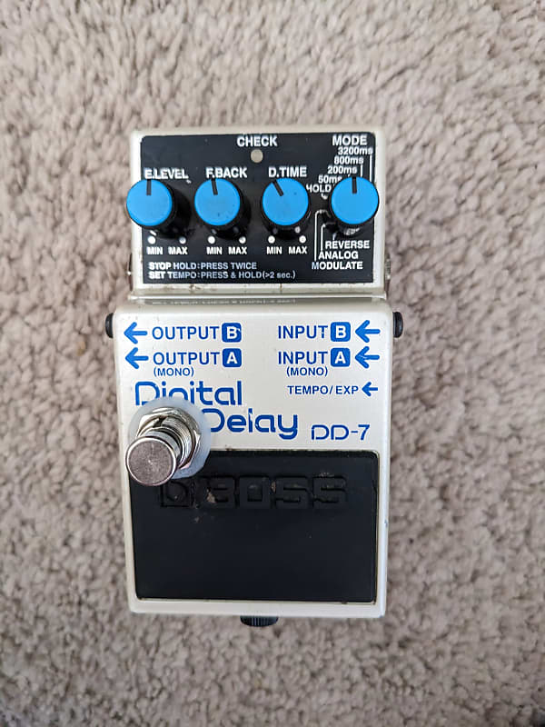 Boss DD-7 Digital Delay Modded with Tap Tempo -- Excellent! | Reverb
