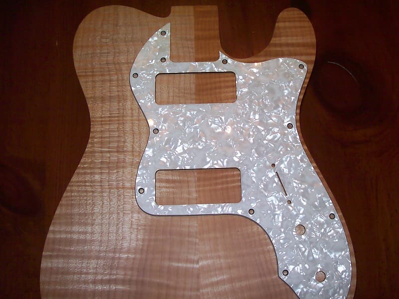 Custom Chambered Tele style Flamed Maple/Purple Heartwood | Reverb