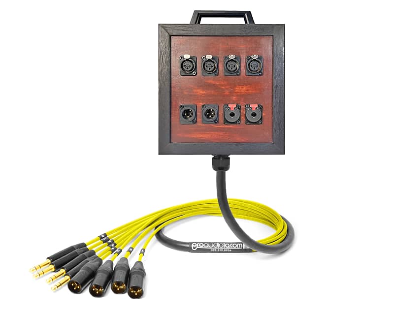 8-Channel Wooden Studio Wall Box / Stage Box | Mogami 2932 & | Reverb