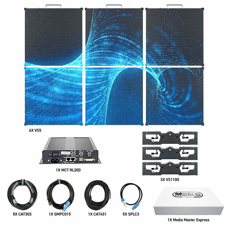 American DJ VS5 3X2 Panel Video LED Wall System 5.9mm RGB LED | Reverb