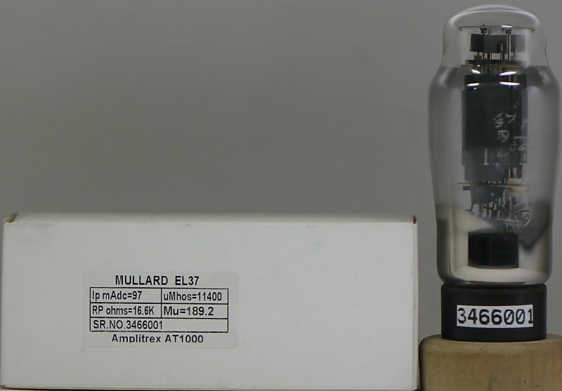 EL37 Mullard NOS Dual O Getter Made in British Amplitrex | Reverb