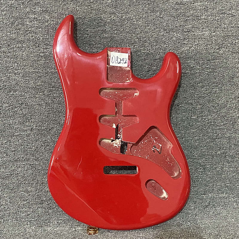 Glossy Red Basswood Stratocaster Strat Style Body | Reverb