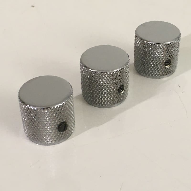 3 Chrome Tele Knobs For Fender Telecaster Electric Guitar | Reverb