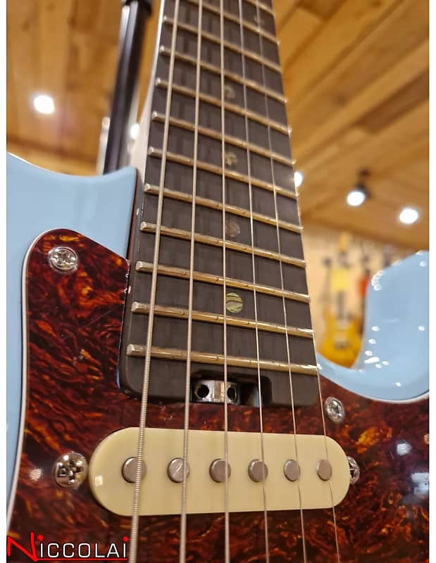 SCHECTER R66 TRADITIONAL Vintage Sixties Sonic blue | Reverb