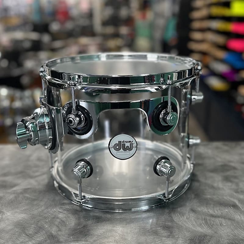 DW Design Series 10x8 Clear Acrylic Tom | Reverb