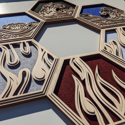 Acoust-Hex - Wood Hexagon Sound Diffuser Acoustic Wall Panel | Reverb