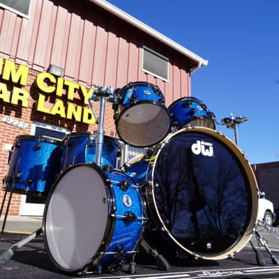 DW USA Collectors Series - Blue Glass Sparkle FP - 6PC. SSC | Reverb