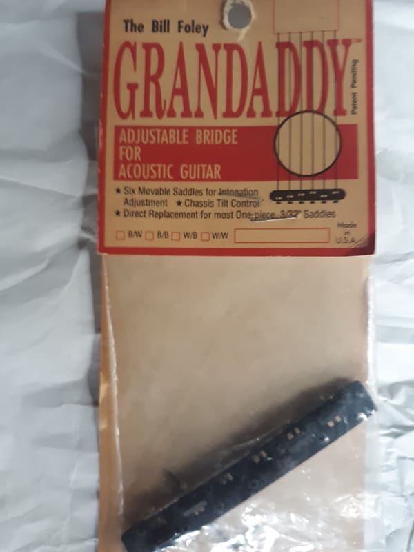 Bill Foley Grandaddy Adjustable Bridge for Acoustic Guitar | Reverb